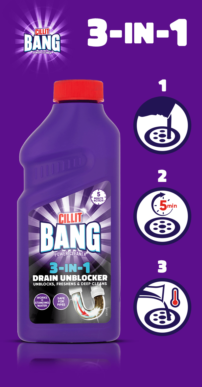 3 in 1 Drain Unblocker Gel | Cillit Bang UK
